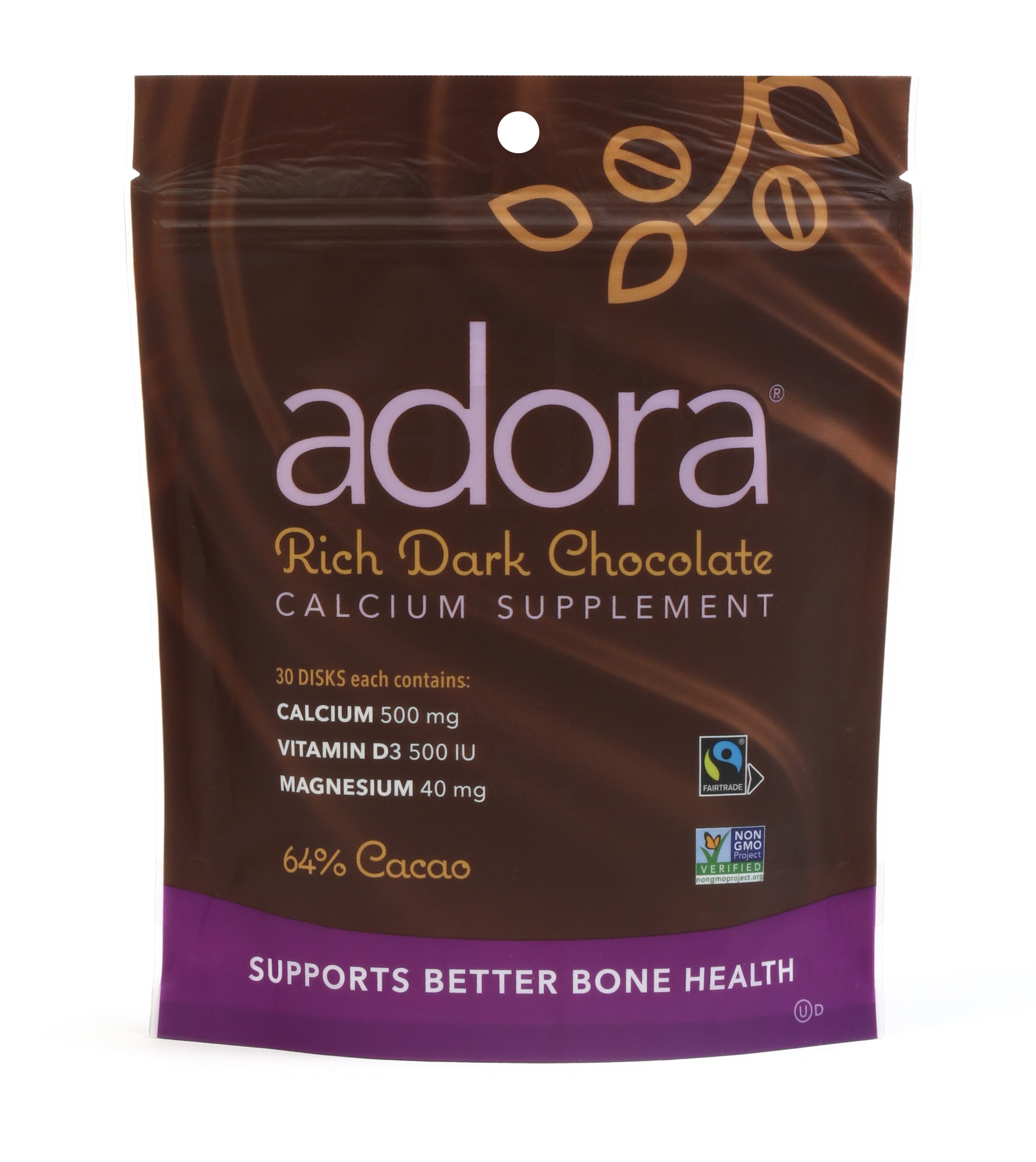 Dark Chocolate Calcium Supplement - Adora Supplements